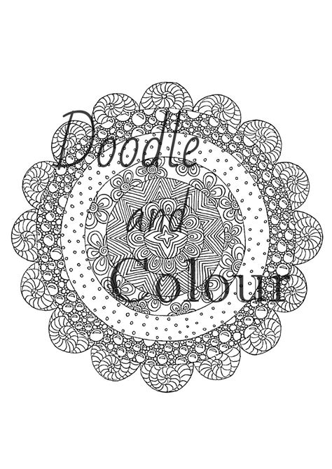 Circles Adult Colouring Page Collection Designs Instant