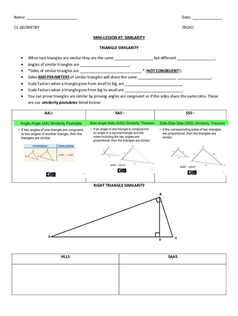 Fillable Online Similar Triangles Formulas Properties Theorems Proofs Fax Email Print