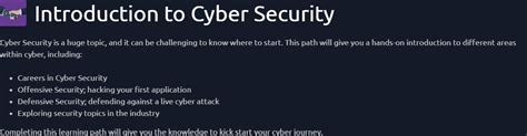 Introduction To Cyber Security Learning Path ~ Tryhackme By Key Hon Medium