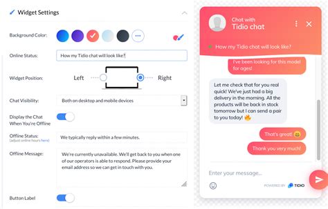 How To Customize Your Chat Widget Tidio