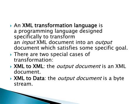 Xml Transformation Language Ppt