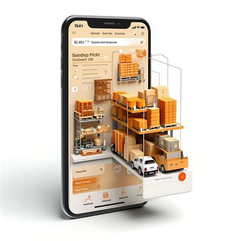 Premium Ai Image Mobile App Layout Design Of Electronics Delivery With Sleek And High Tech
