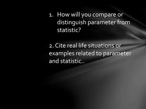 Parameter And Statistic Copy Pptx Science