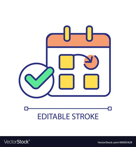 Change Date Rgb Color Icon Royalty Free Vector Image