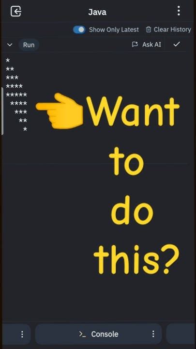 Pattern Printing Java Javaprogramming Javadeveloper Shorts Youtubeshorts Codinginmobile