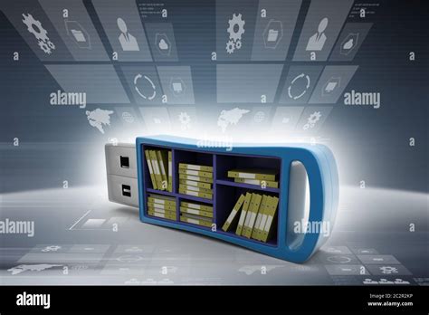Usb Drive With File Folder Stock Photo Alamy