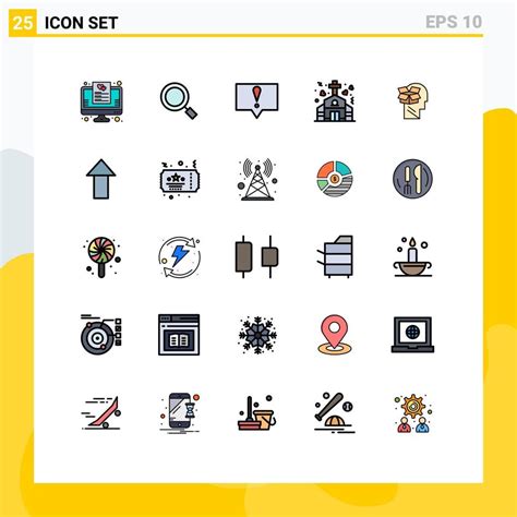 25 Filled Line Flat Color Concept For Websites Mobile And Apps Data Box