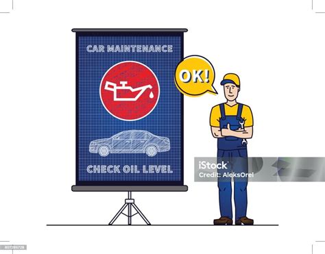체크 엔진 오일 레벨 차트 보드 벡터 일러스트 레이 션과 군인 개념에 대한 스톡 벡터 아트 및 기타 이미지 개념 경고 기호 교통수단 Istock