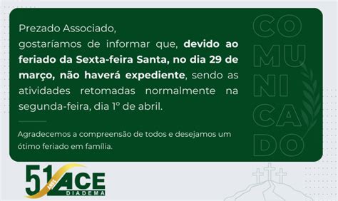 Informação Importante Expediente Durante O Feriado Da Sexta Feira