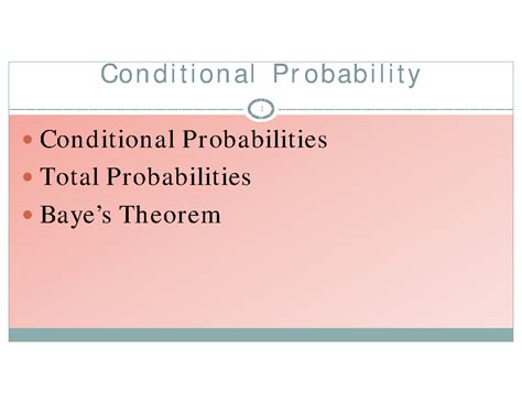 Conditional Probability And Total Probability Theorem Lecture 8 Studocu