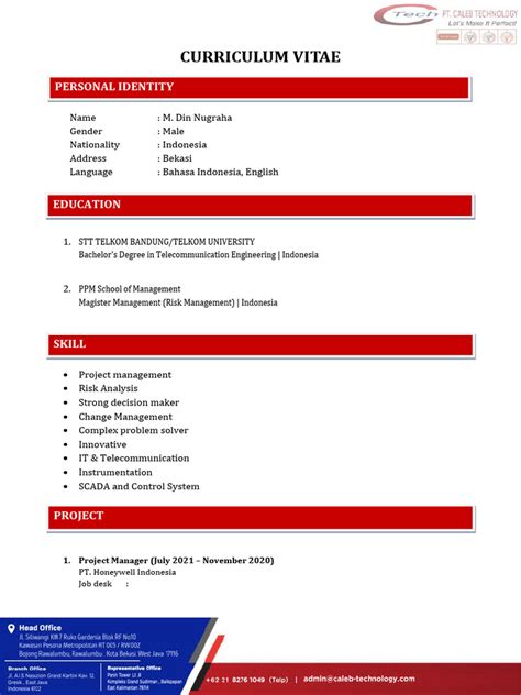 Native Cv Pdf Project Management Project Manager