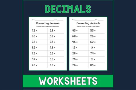 Convert Decimals To Mixed Numbers Graphic By Atlasart Creative Fabrica