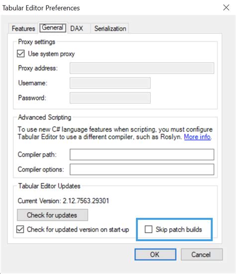 Skip Minor Revisions When Checking For Updated Version On Startup Issue TabularEditor