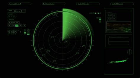 sonar radar shaped user interface heads up display 스톡 동영상 비디오 15548164