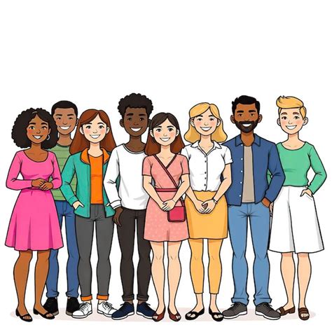 Diversity Representation Group Of Diverse Individuals Premium Ai Generated Image