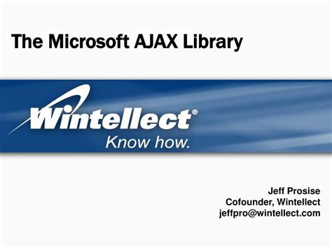 Ppt The Microsoft Ajax Library Powerpoint Presentation Free Download