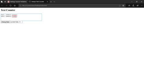 Cara Membuat Text Counter Dengan Javascript Inwepo
