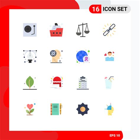 Stock Vector Icon Pack Of 16 Line Signs And Symbols For Hyperlink Connect Ship Link Finance