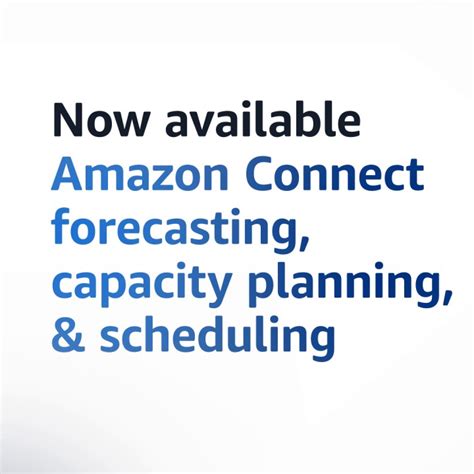 Sajith Kaimal On Linkedin Aws Amazon Connect Forecasting Capacity Planning And Scheduling