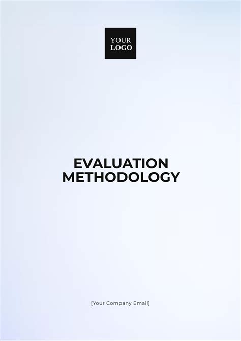 Free Evaluation Methodology Template To Edit Online