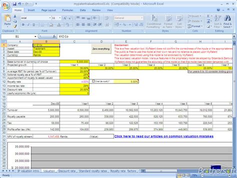 Valuation Spreadsheet Mckinsey — Db