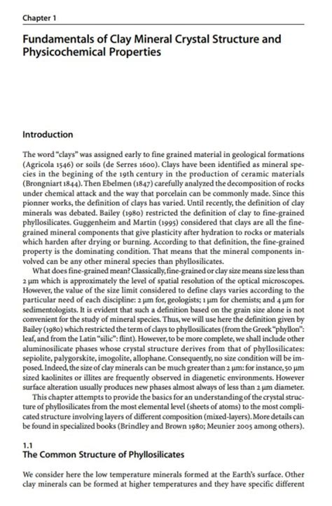 Fundamentals Of Clay Mineral Crystal Structure And Physicochemical Properties Основы