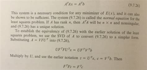 Solved 31 Do A Quadratic Least Squares Fit To The Following