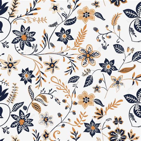 꽃 바틱 원활한 패턴 꽃무늬 직물 납결 염색법 Png 일러스트 및 이미지 에 대한 무료 다운로드 Pngtree