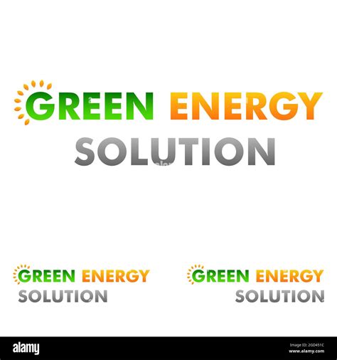 Set Off Green Energy Solution Typography Renewable And Clean Energy Illustration Design Concept