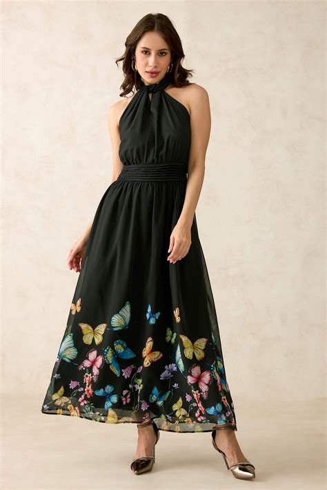 Samarahalter Neck Maxi Dress