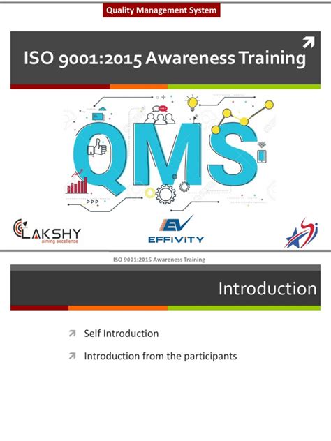 Iso 9001 2015 Qms Awareness Training Presentation Pdf Iso 9000 Quality Management System