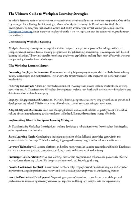 Ppt The Ultimate Guide To Workplace Learning Strategies Powerpoint Presentation Id 13282086