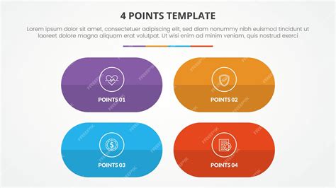 Premium Vector 4 Points Stage Template Infographic Concept For Slide Presentation With Round
