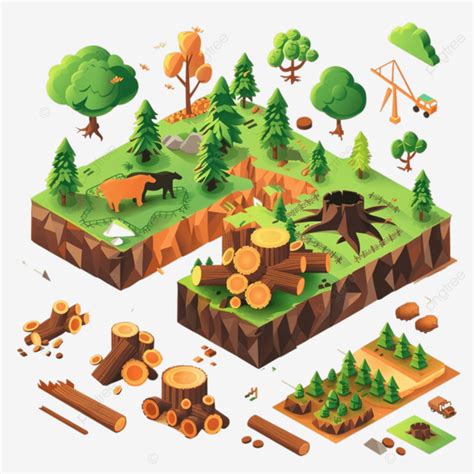 삼림 벌채 인포그래픽 아이소메트릭 개념 자연 정보 Png 일러스트 및 이미지 에 대한 무료 다운로드 Pngtree