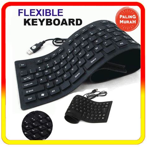 Bisa Cod Flexibel Keyboard Usb Keyboard Fleksibel Anti Air Lazada Indonesia