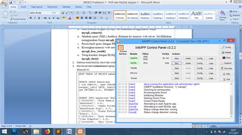Tutorial Php Mysql Koneksi Mysql Membuat Database Dan Tabel ~ Cah