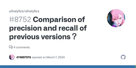 Comparison Of Precision And Recall Of Previous Versions？ · Issue 8752