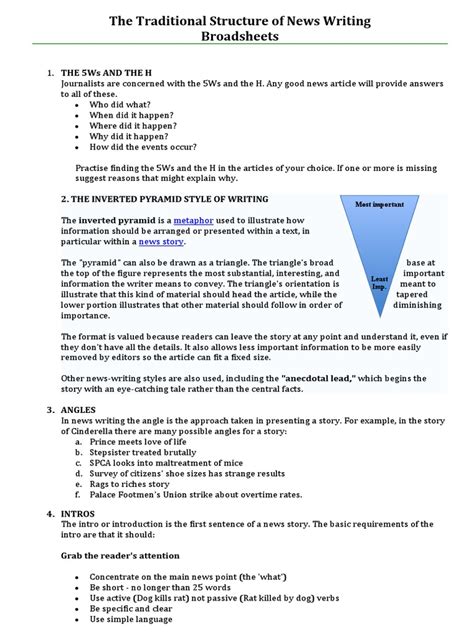 News Article Structure Pdf Human Communication Cognition