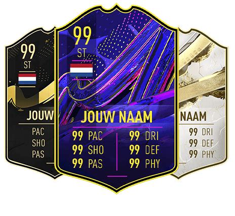 Maak je eigen FIFA Kaart of FUT Kaart - vanaf €16,95