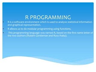 Basics Of R Programming Powerpoint Pptx