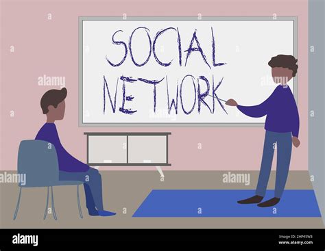 Text Showing Inspiration Social Network Business Showcase A Framework Of Individual Linked By