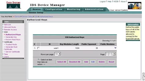 IDS Device Manager Sensor Setup Cisco