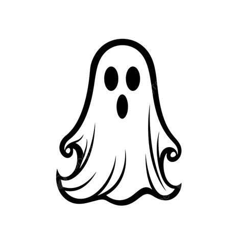 Doodle Ghost Isolated Ghost Drawing Outline Hand Drawn Ghost Vector