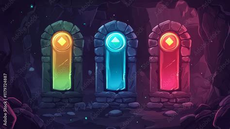 Vector Game Life Progress Bar Cartoon Ui Avatar Frame With Health And Score Graph On Dark