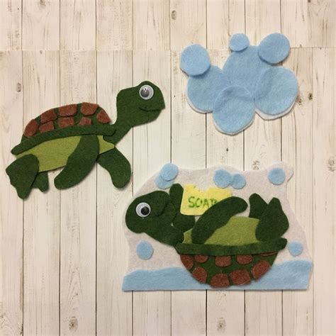 Tiny Tim The Turtle Downloadable Pdf File To Make Felt Pieces Etsy