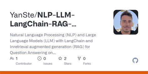 github yanste nlp llm langchain rag question answer own data natural language processing nlp
