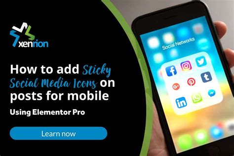 How To Add Sticky Social Media Icons For Mobile Xenrion