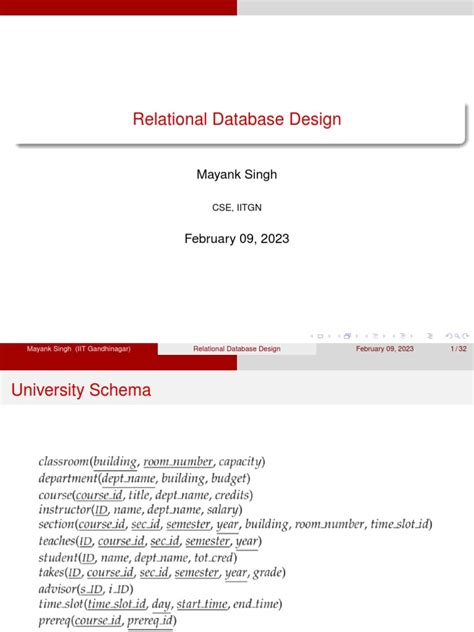 Lecture 8 9 Relational Database Design Pdf