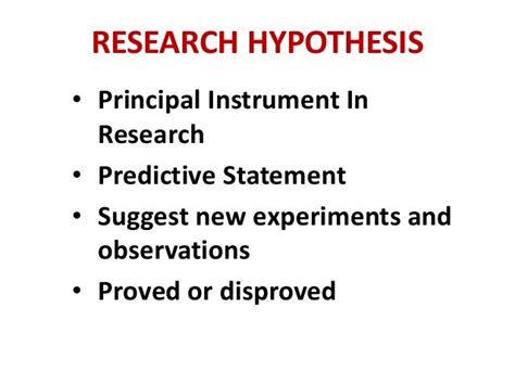 Research Hypothesis