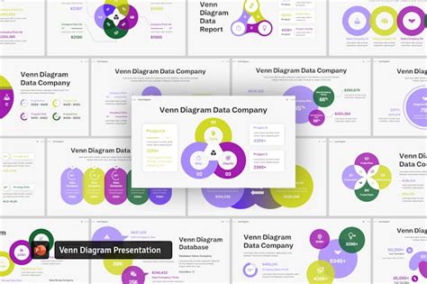 圆形数据分析对比图形图表ppt模板 顶尖ppt